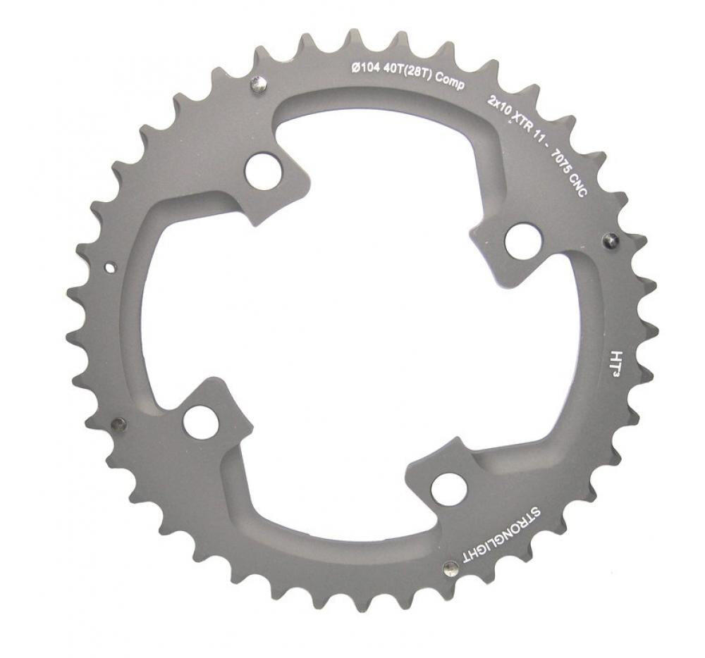 Stronglight Kettenblatt HT3 schw 2X10 XTR FCM980 104MM 42Z STRONGLIGHT | Decathlon
