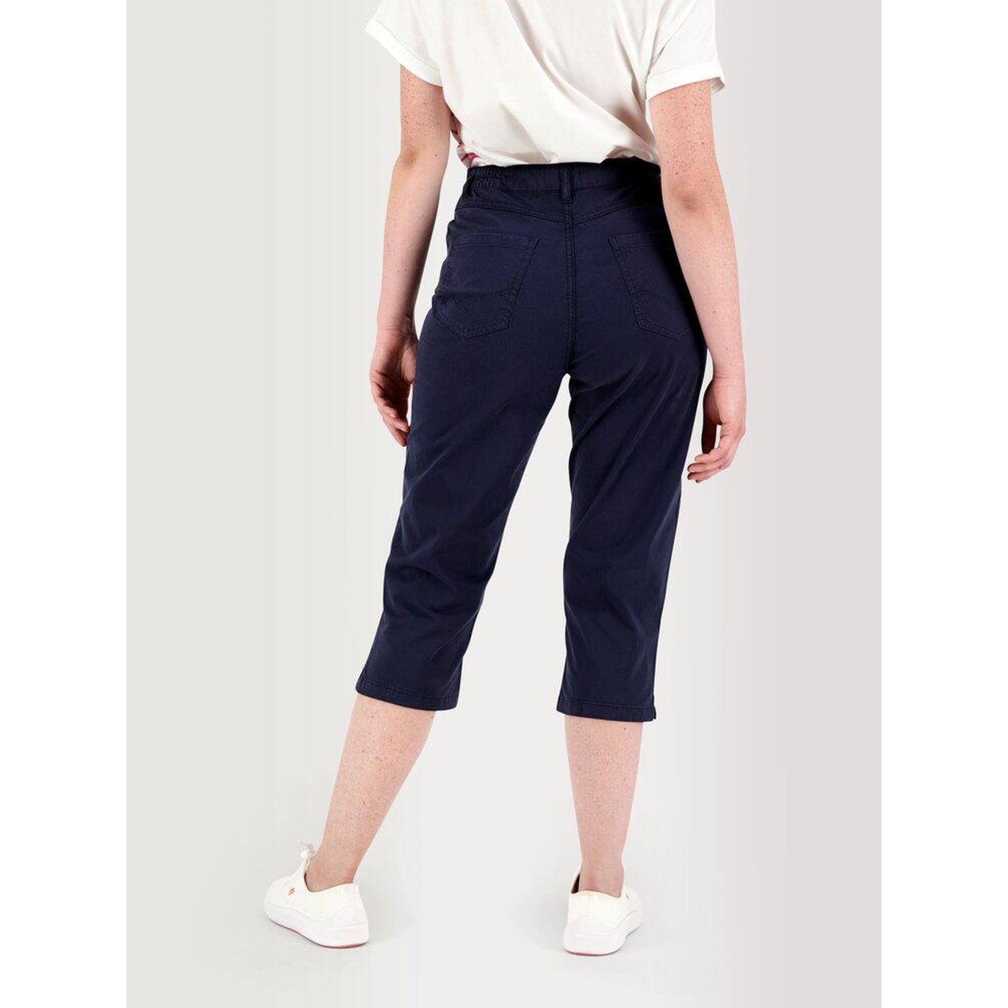 Corsaire femme SANTACOR Navy - Ceinture semi-élastique, 97% coton TBS ...