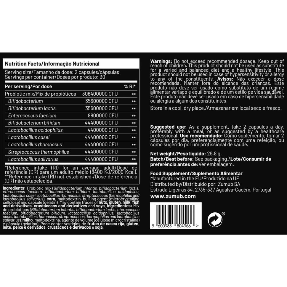 Zumub Probiótico 60 cápsulas ZUMUB - Decathlon