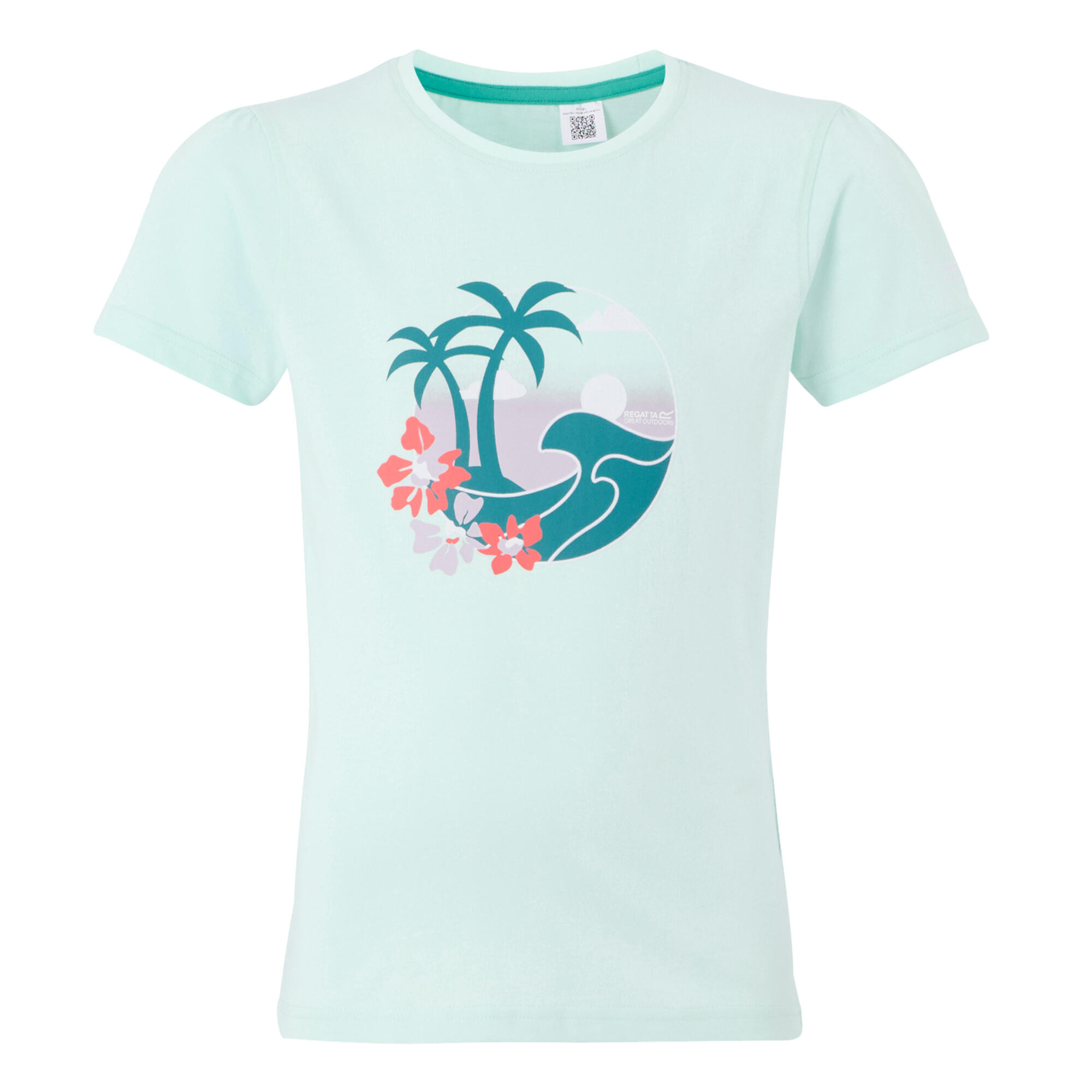 Childrens/Kids Bosley VIII Palm Tree TShirt (Icy Morn) REGATTA | Decathlon