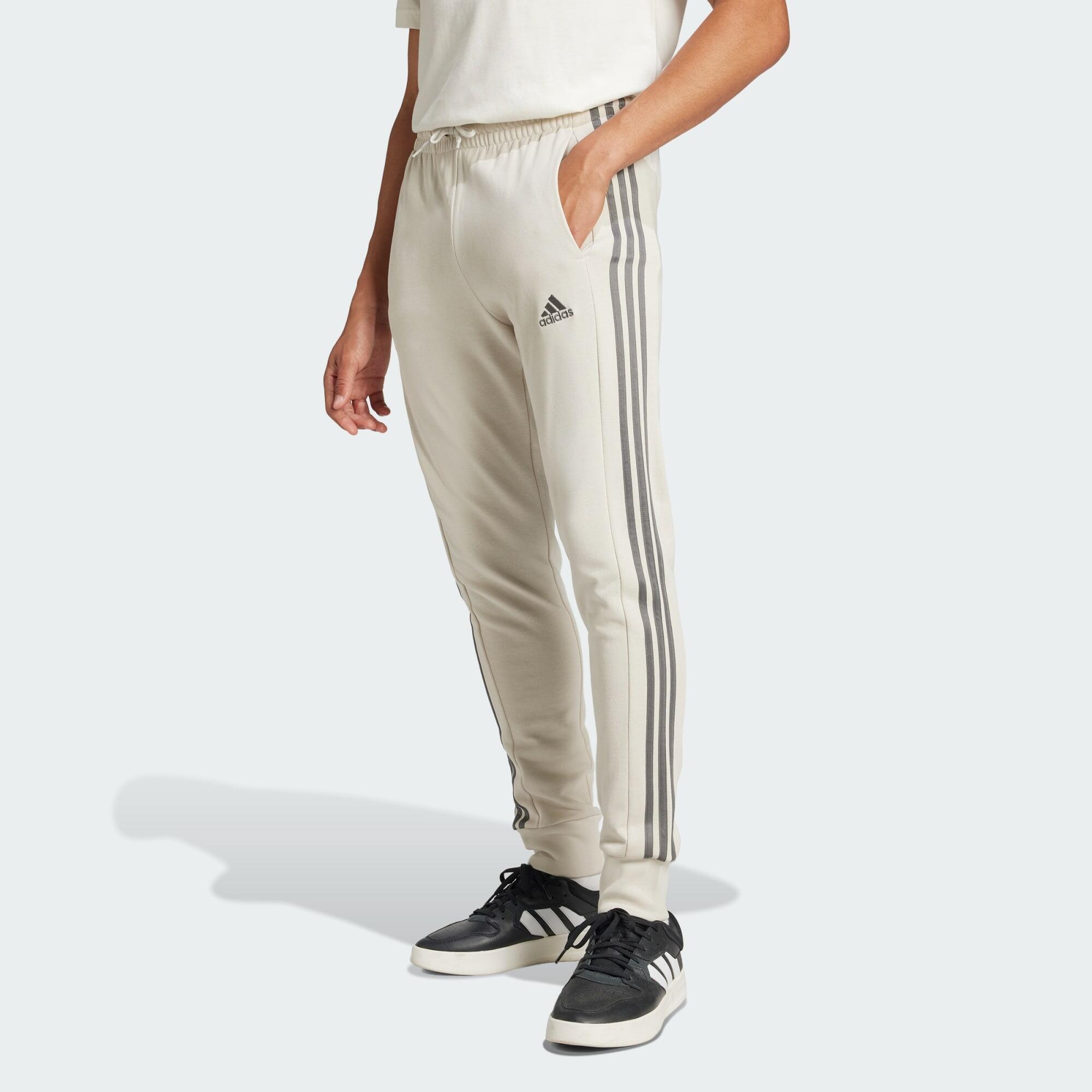 Essentials French Terry Tapered Cuff 3 Streifen Hose Adidas Decathlon
