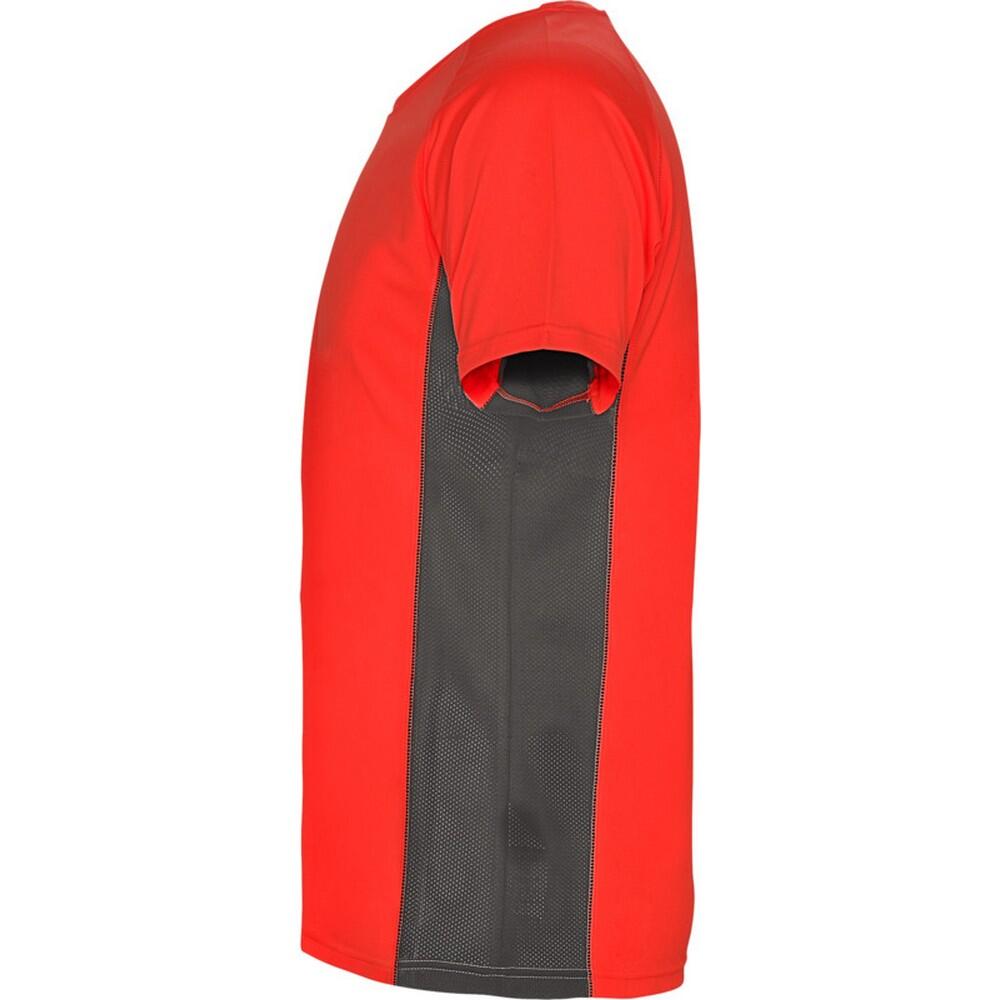 Mens Shanghai ShortSleeved Sports TShirt (Red/Dark Lead) ROLY | Decathlon