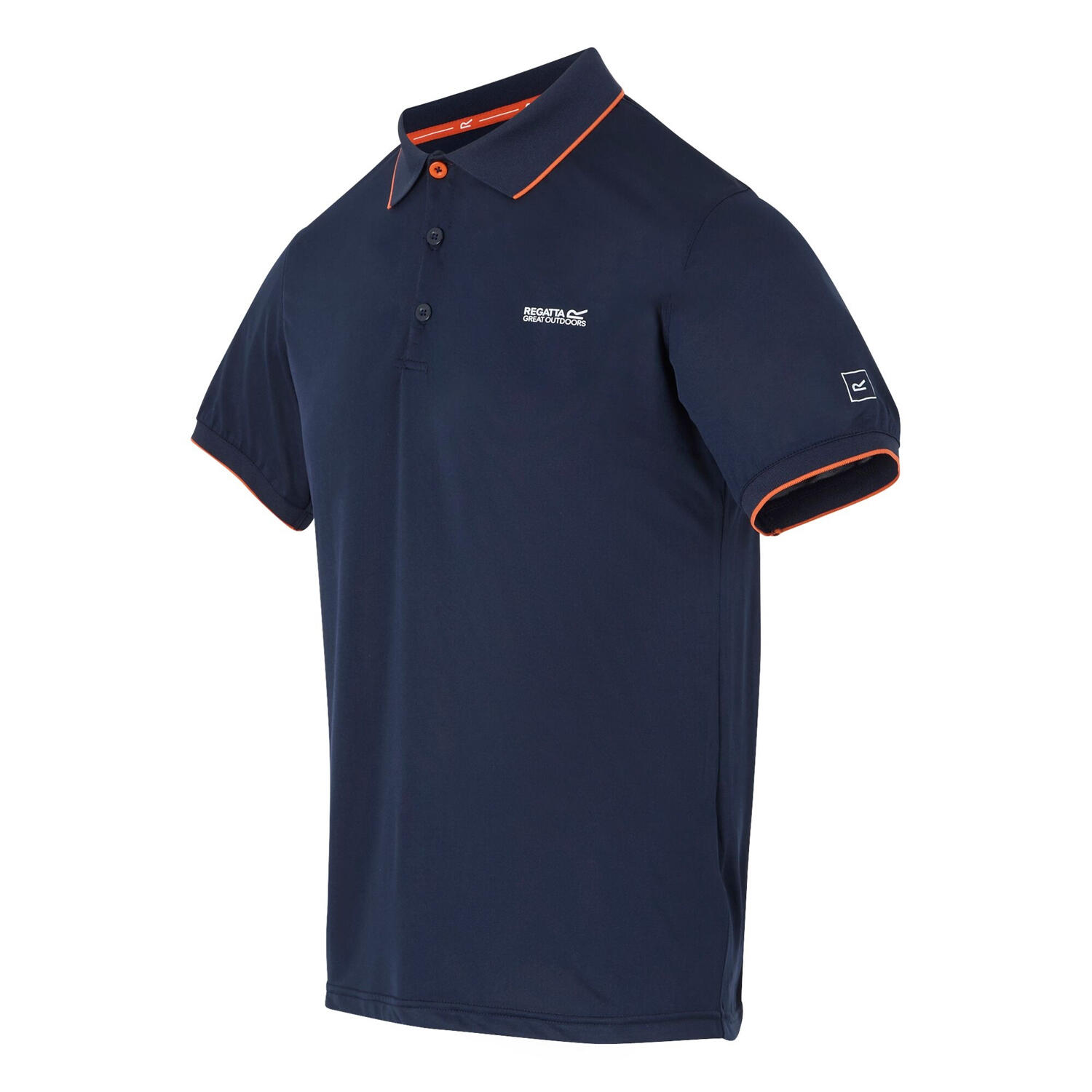 Mens Remex II Polo Shirt (Navy/Tangerine Tango Solid) REGATTA | Decathlon