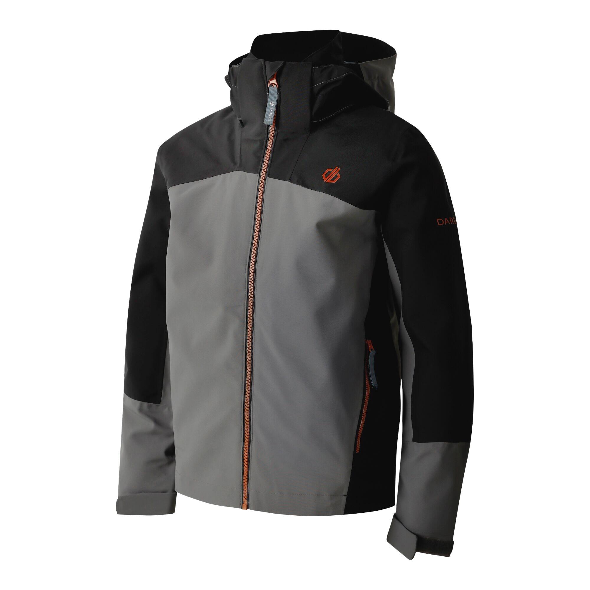 Childrens/Kids Explore II Waterproof Jacket (Black/Granite Grey ...