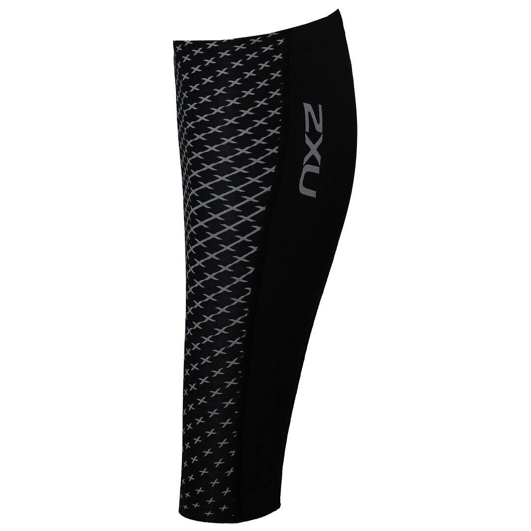 2XU Reflect Compression Unisex Black/Silver Calf Guards 2XU | Decathlon