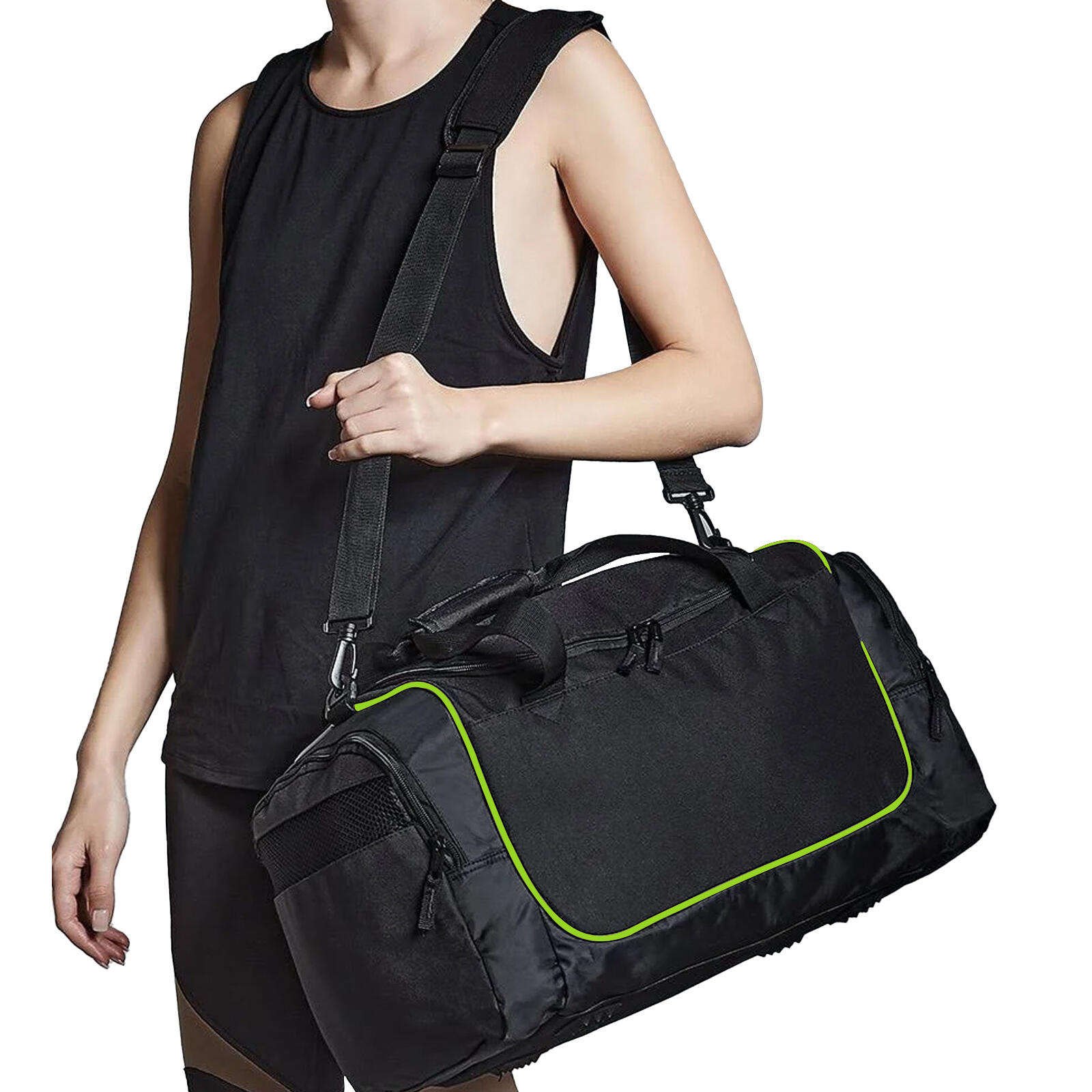 Teamwear Locker Bag (Black/Lime Green) QUADRA | Decathlon