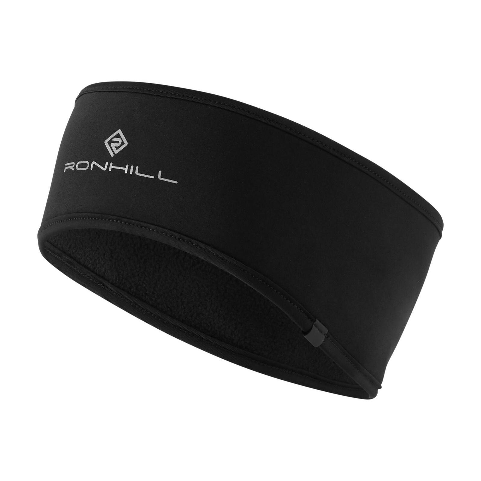 Unisex Adult Wind Block Logo Headband (Black) RONHILL | Decathlon