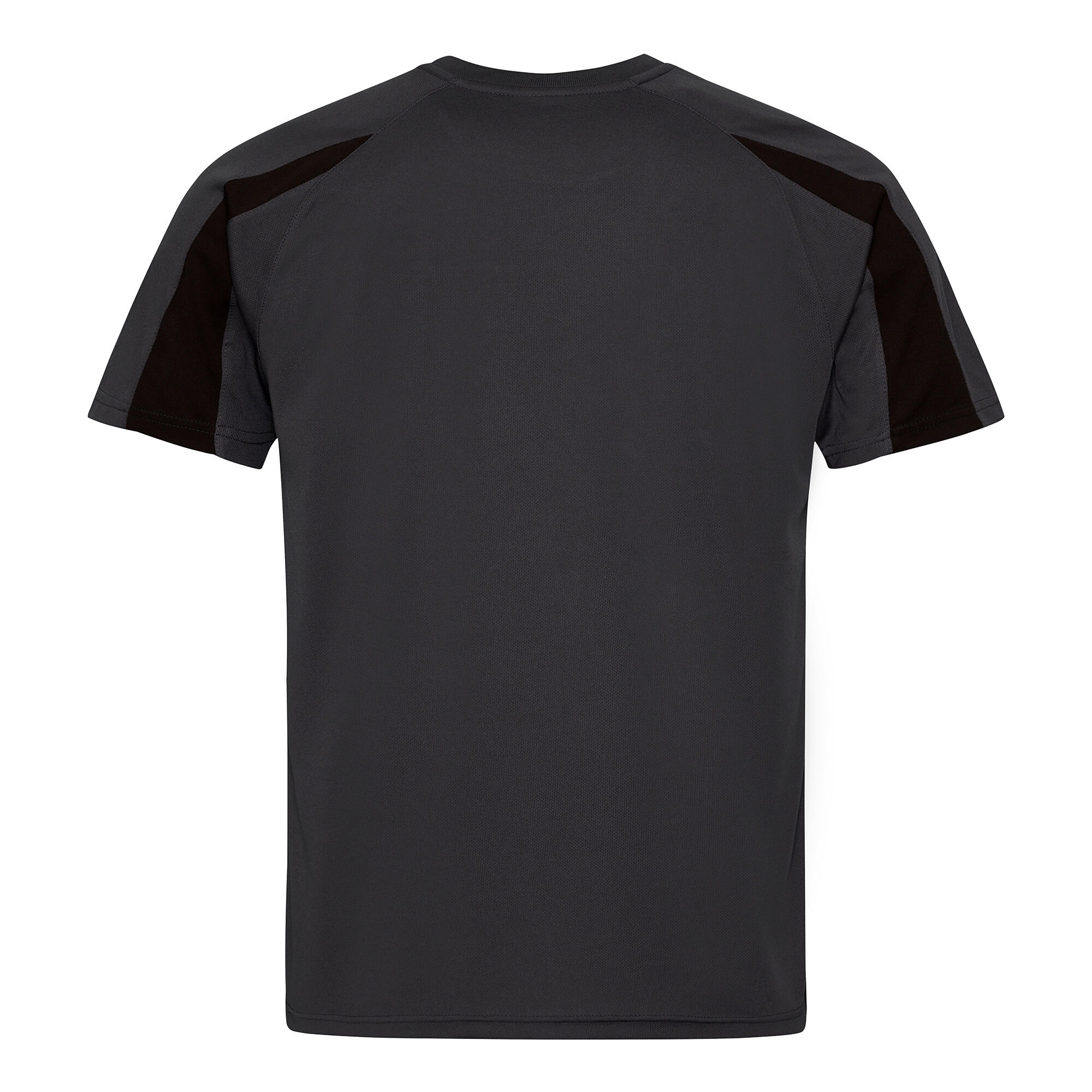 Mens Contrast Cool Sports Plain TShirt (Charcoal/Jet Black) JUST COOL ...