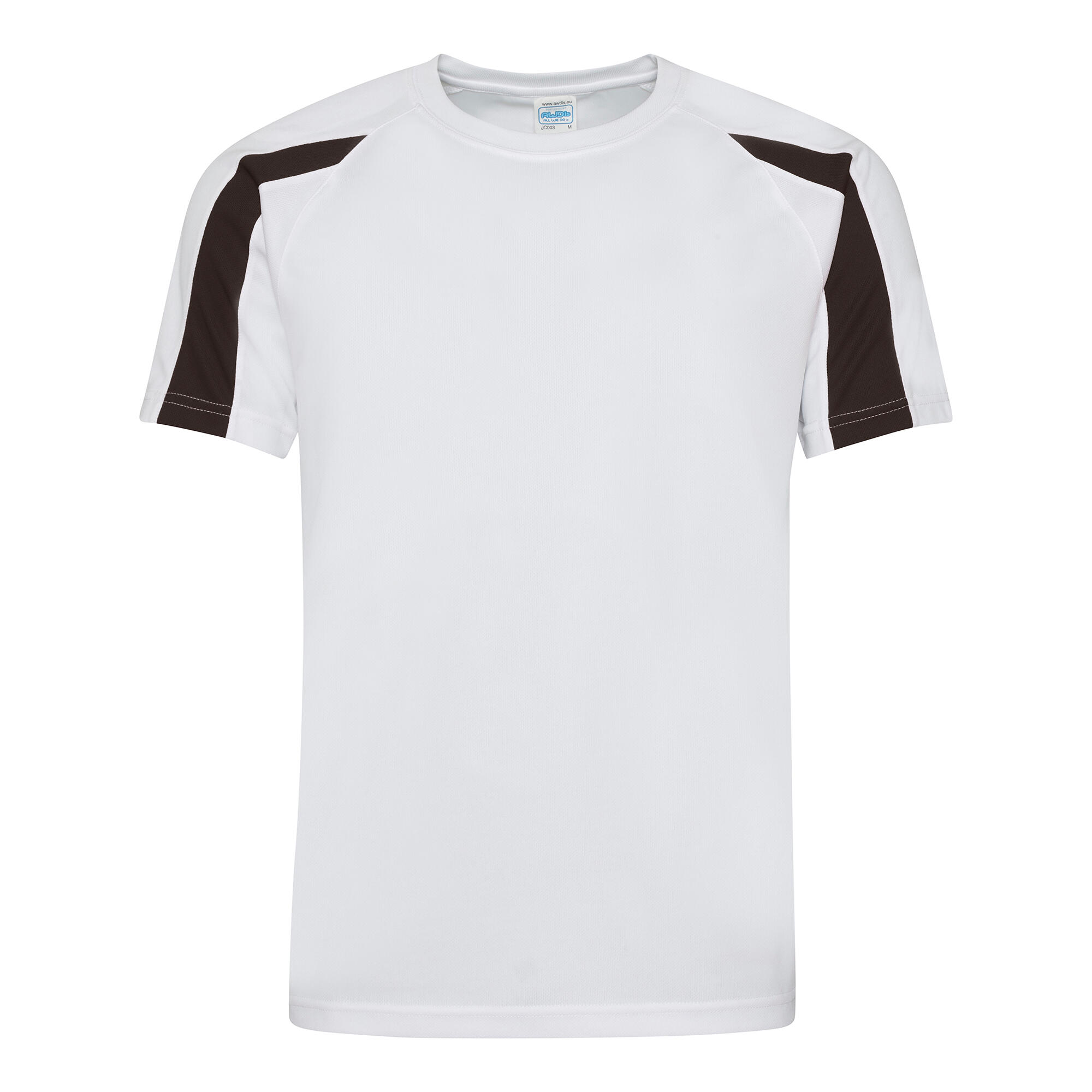 Mens Contrast Cool Sports Plain TShirt (Arctic White/Jet Black) JUST ...