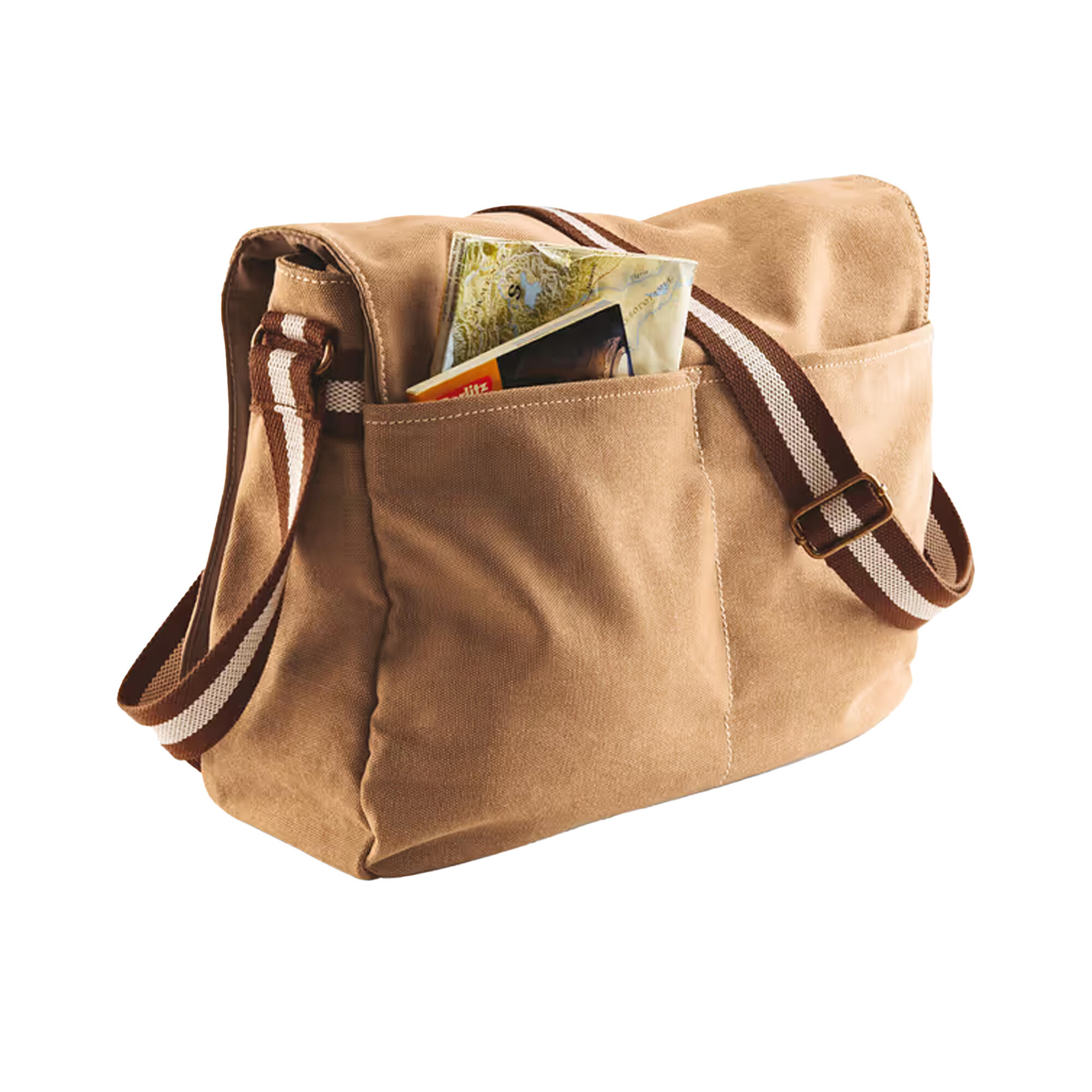 Vintage Canvas Messenger Bag (Sahara) QUADRA | Decathlon
