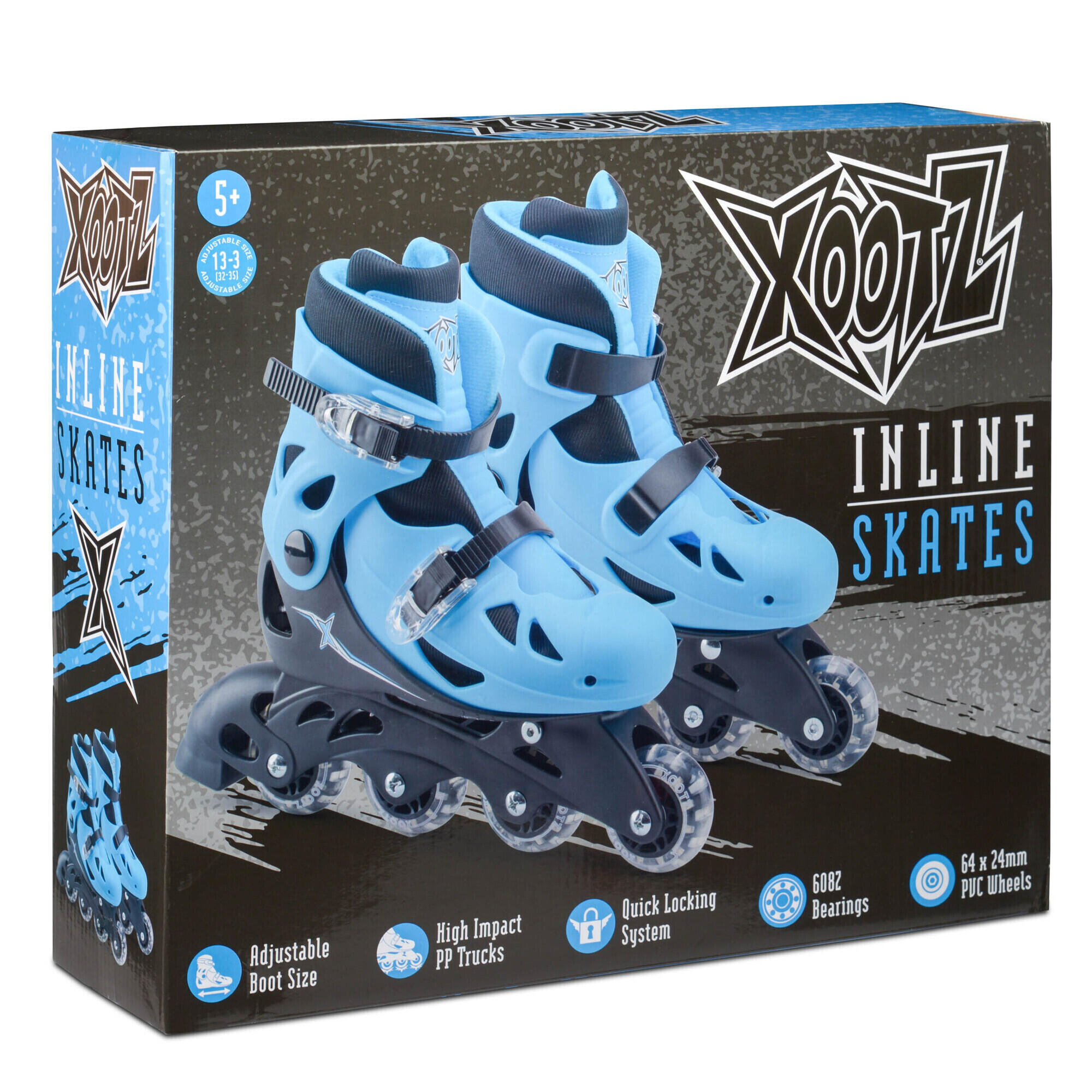 Childrens/Kids Inline Roller Skates (Blue/Black) XOOTZ | Decathlon