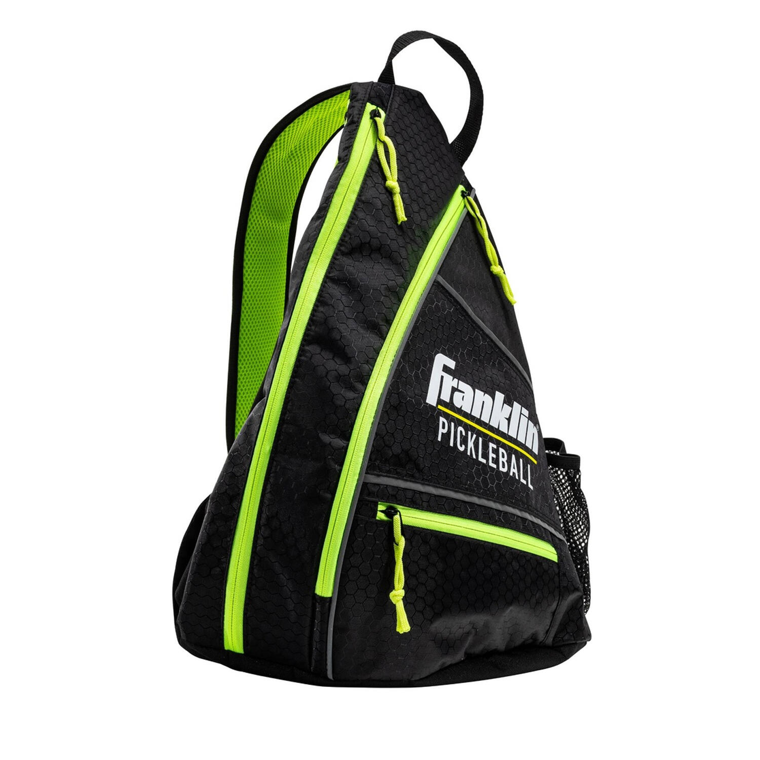 Logo Pickleball Sling backpack (Black/Optic Yellow) FRANKLIN | Decathlon