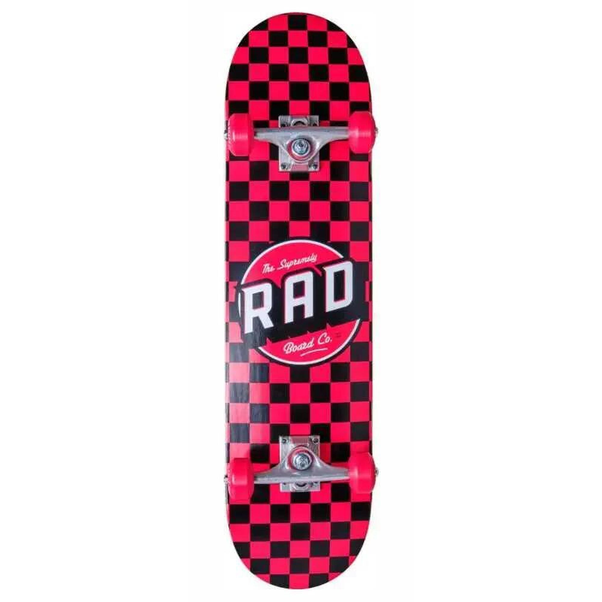 RAD Checkers Skateboard Complet - 7.75" - Rouge RAD BOARD CO. | Decathlon