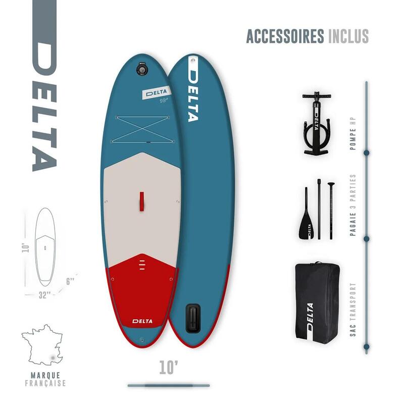 Stand up paddle gonflable Delta Summer (10'x32"x6") DELTA | Decathlon