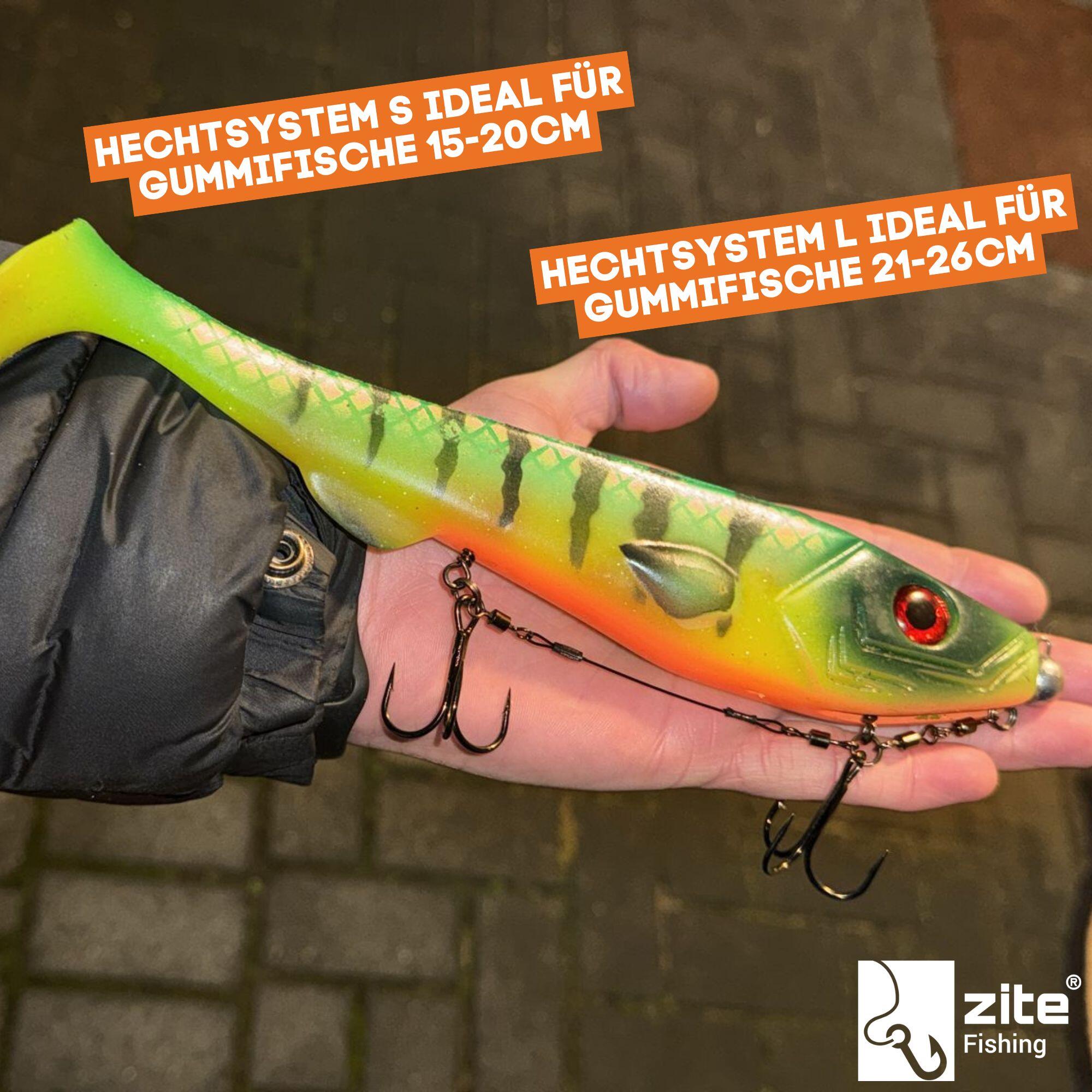 Hecht-System für Gummifische L 13 cm 5g Fertigmontage mit Screw Jigkopf ...