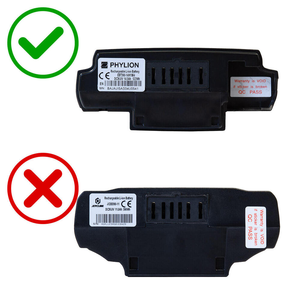 Batterie Phylion Joycube CAN Bus 36V 14,5Ah 522Wh (EBT360-14.5 / SF-03 ...