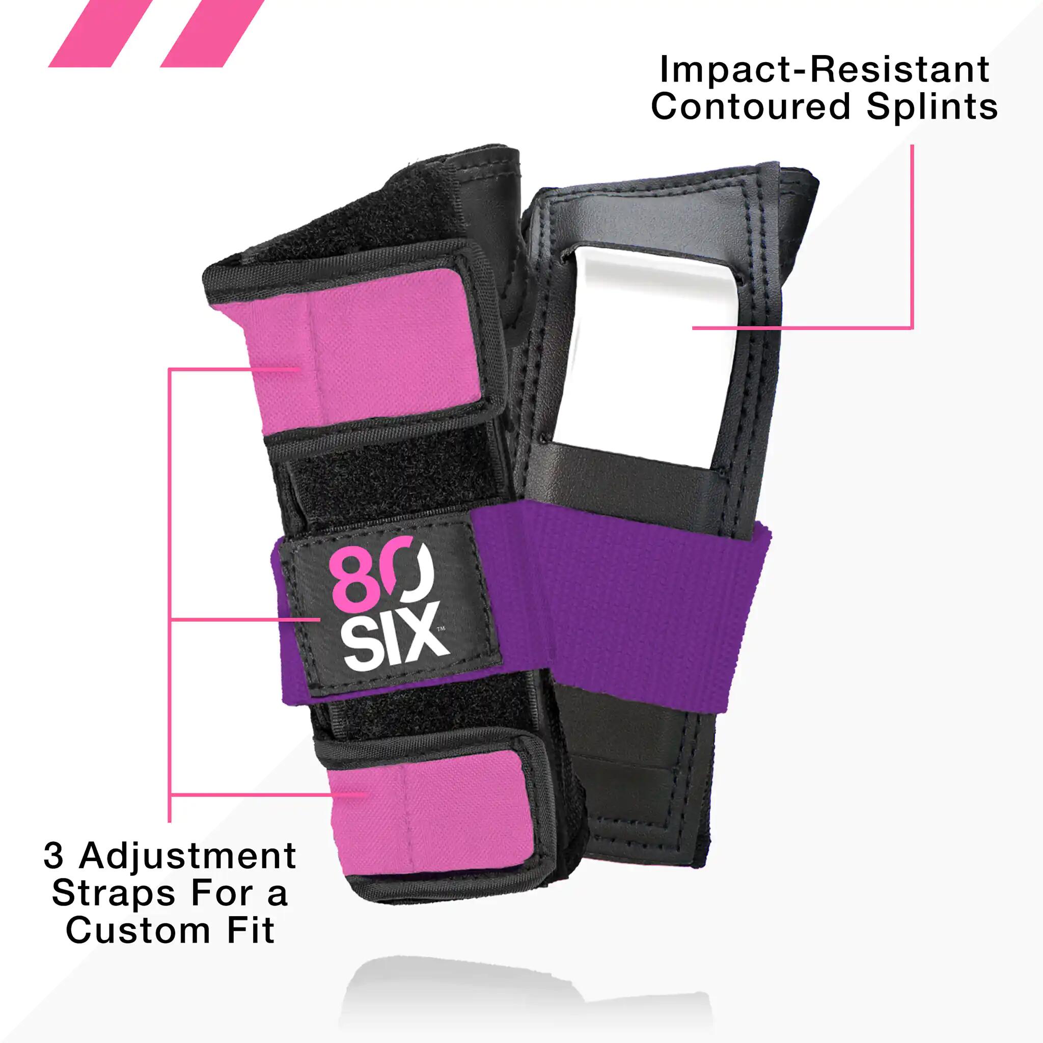 80Six Multi Sport Pad Set Pink-Purple 5+ WIPEOUT | Decathlon