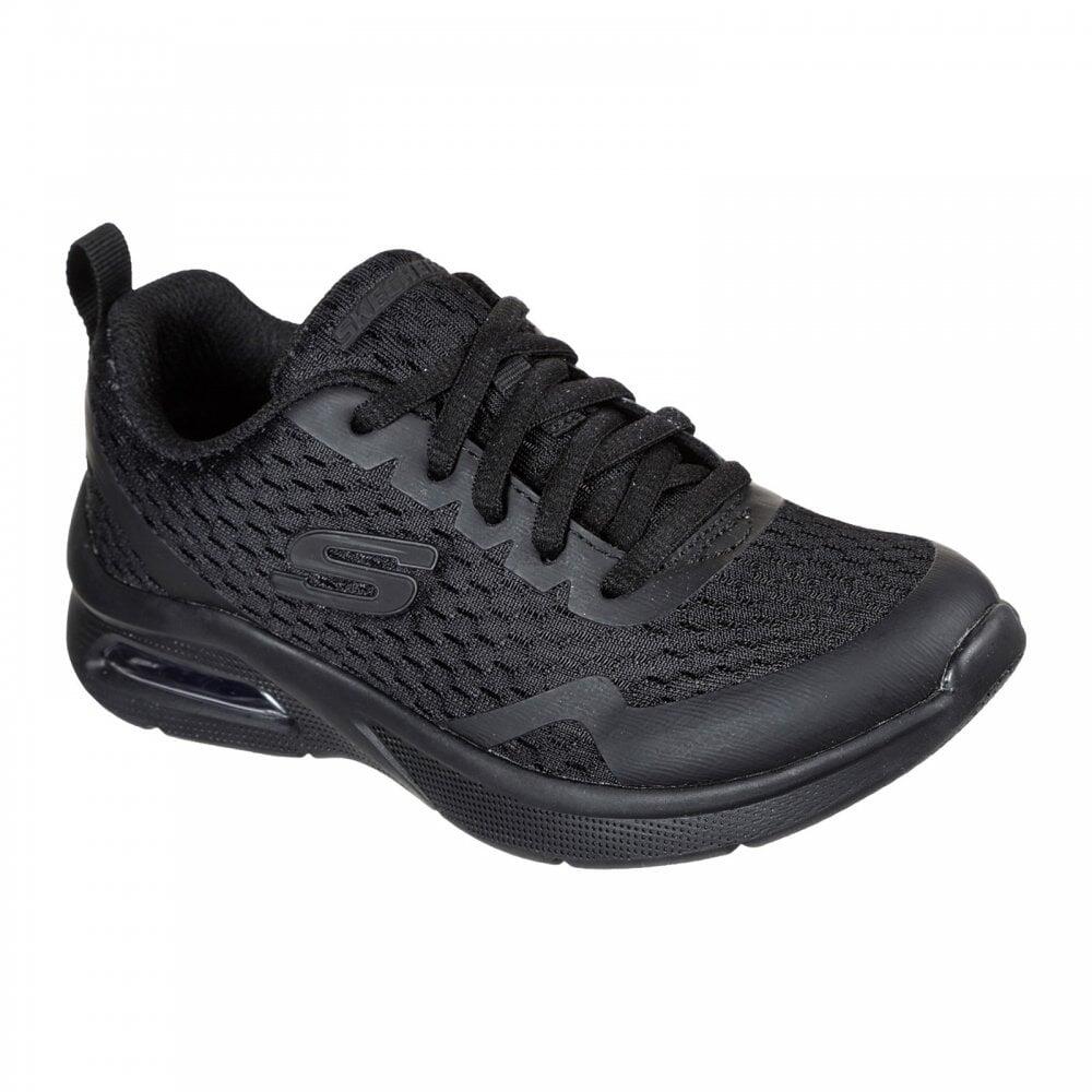 Skechers Microspec Max School Shoes COL: Black Textile & Trim, SIZ ...