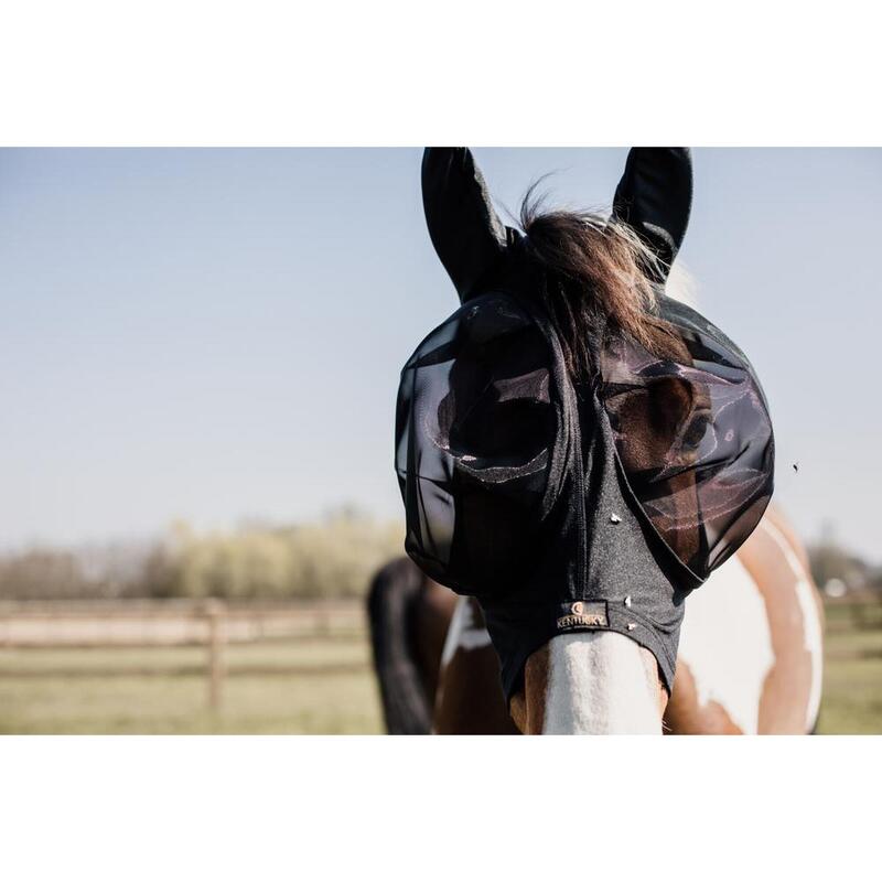 Masque anti-mouche slim fit pony noir KENTUCKY HORSEWEAR | Decathlon
