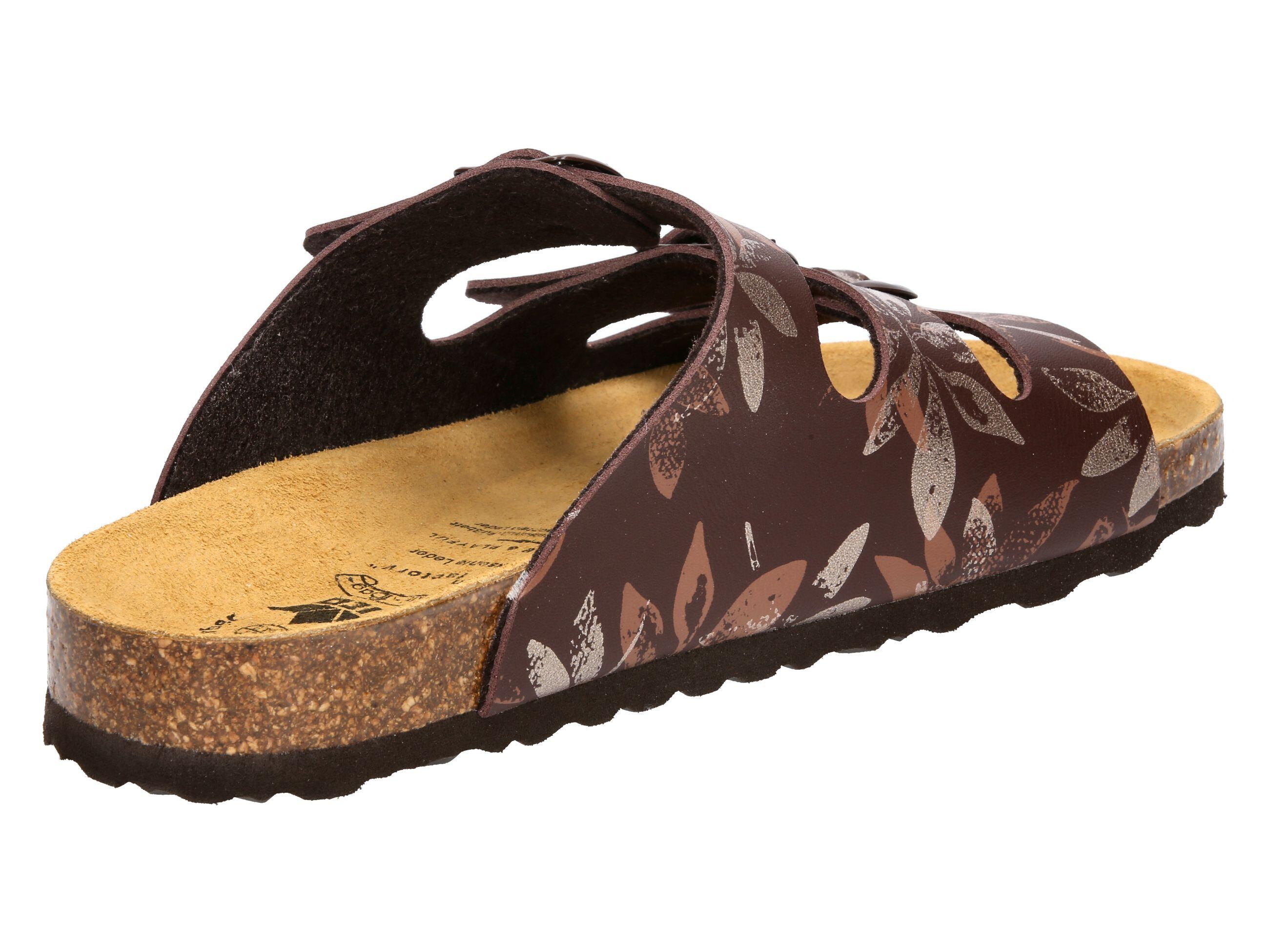 LICO Bioline Leave women's mule synthetic brown, adjustable buckle LICO ...