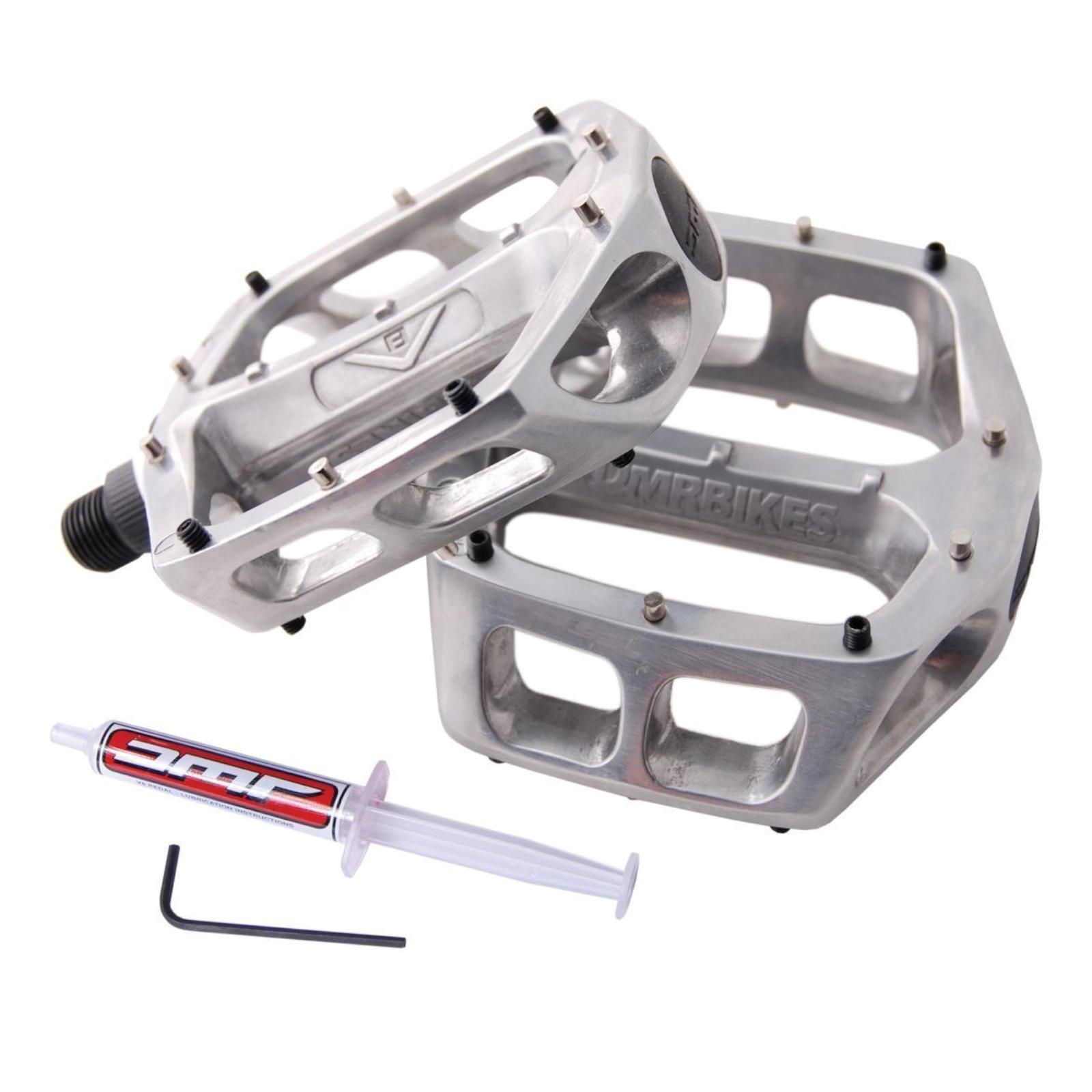 DMR V8 Classic Flat wide Mountain MTB bike Flattie Freeride pedals Silver | Decathlon