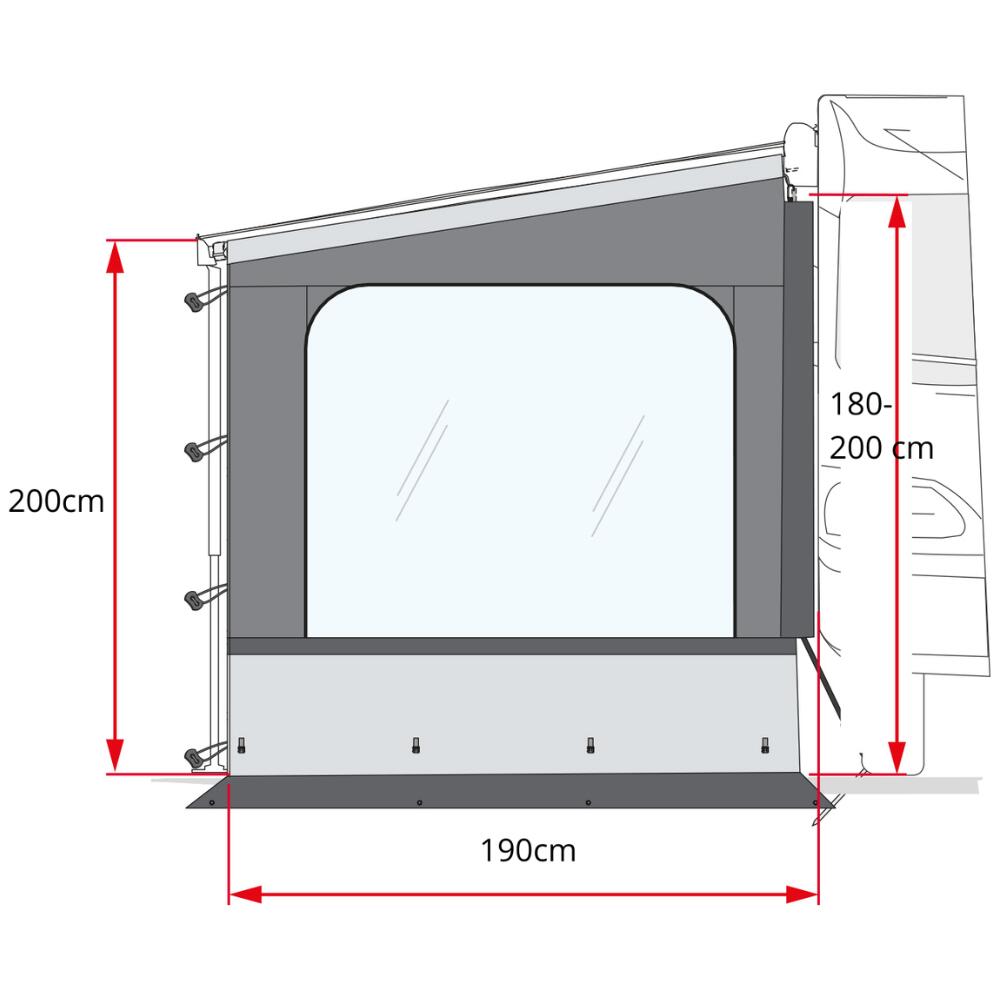 Fiamma Side W Pro Van F45 Side Panel for Campervan Awnings FIAMMA ...