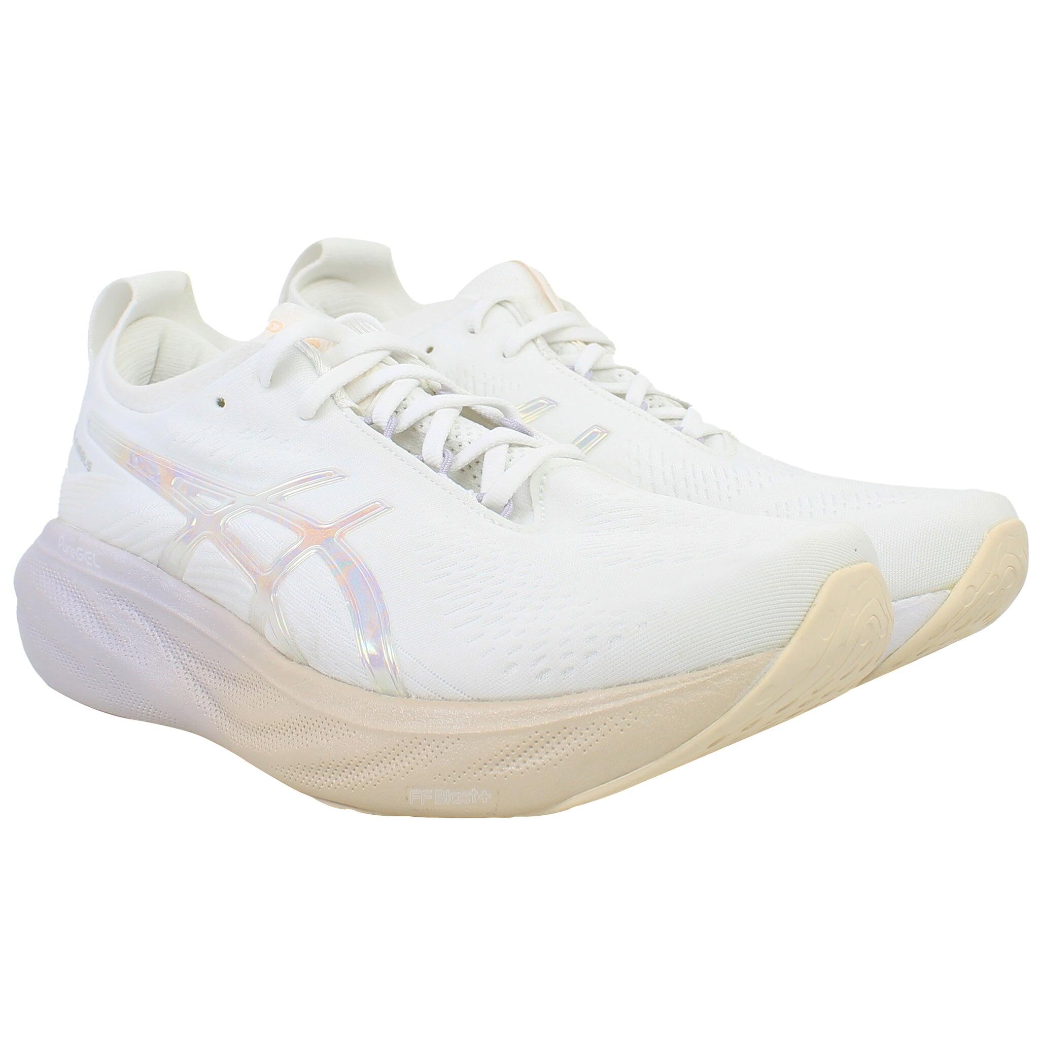 Asics Gel-Nimubs 25 Anniversary Womens White Running Shoes | Decathlon