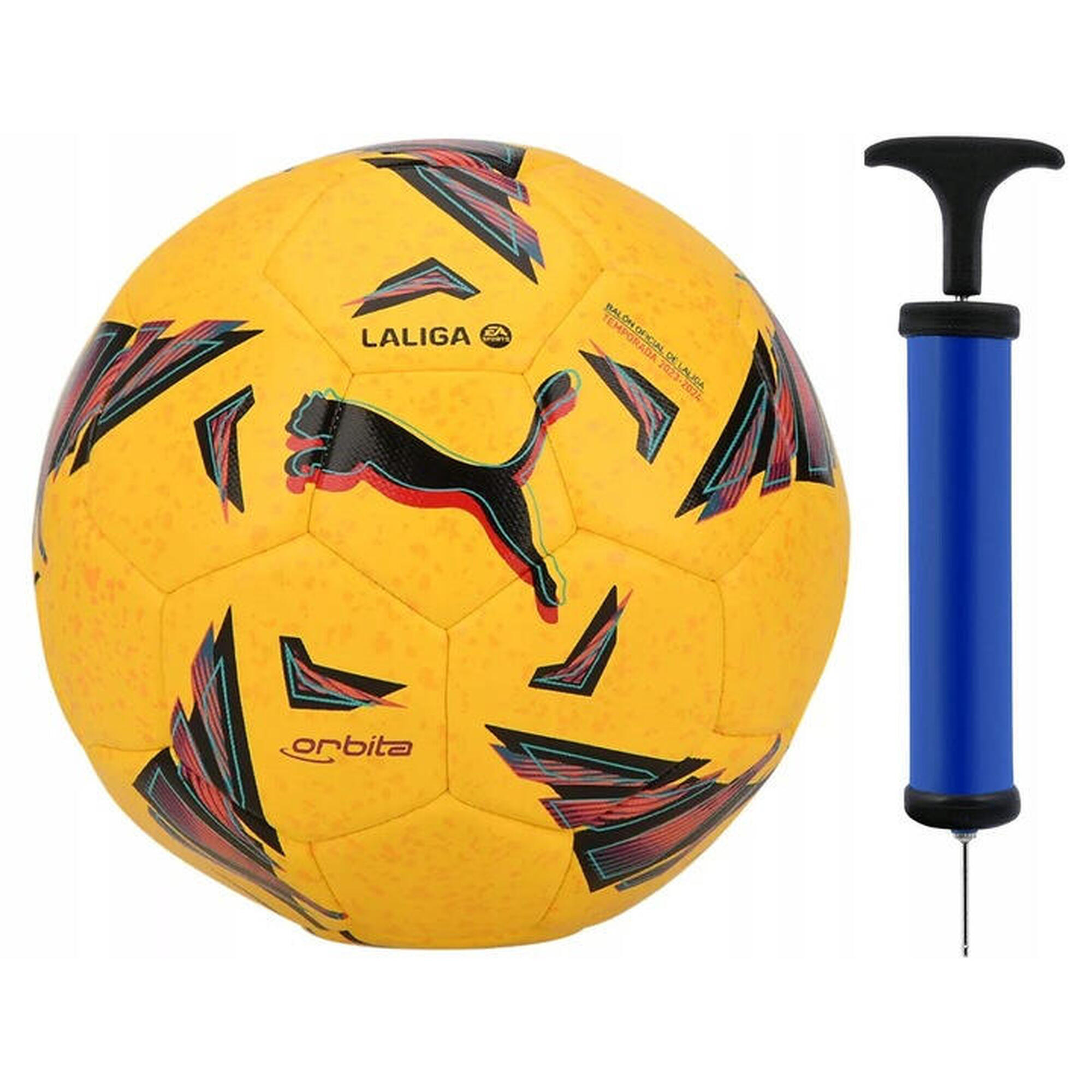 Piłka nożna Puma Orbita LaLiga 1 Hybrid + pompka PUMA | Decathlon