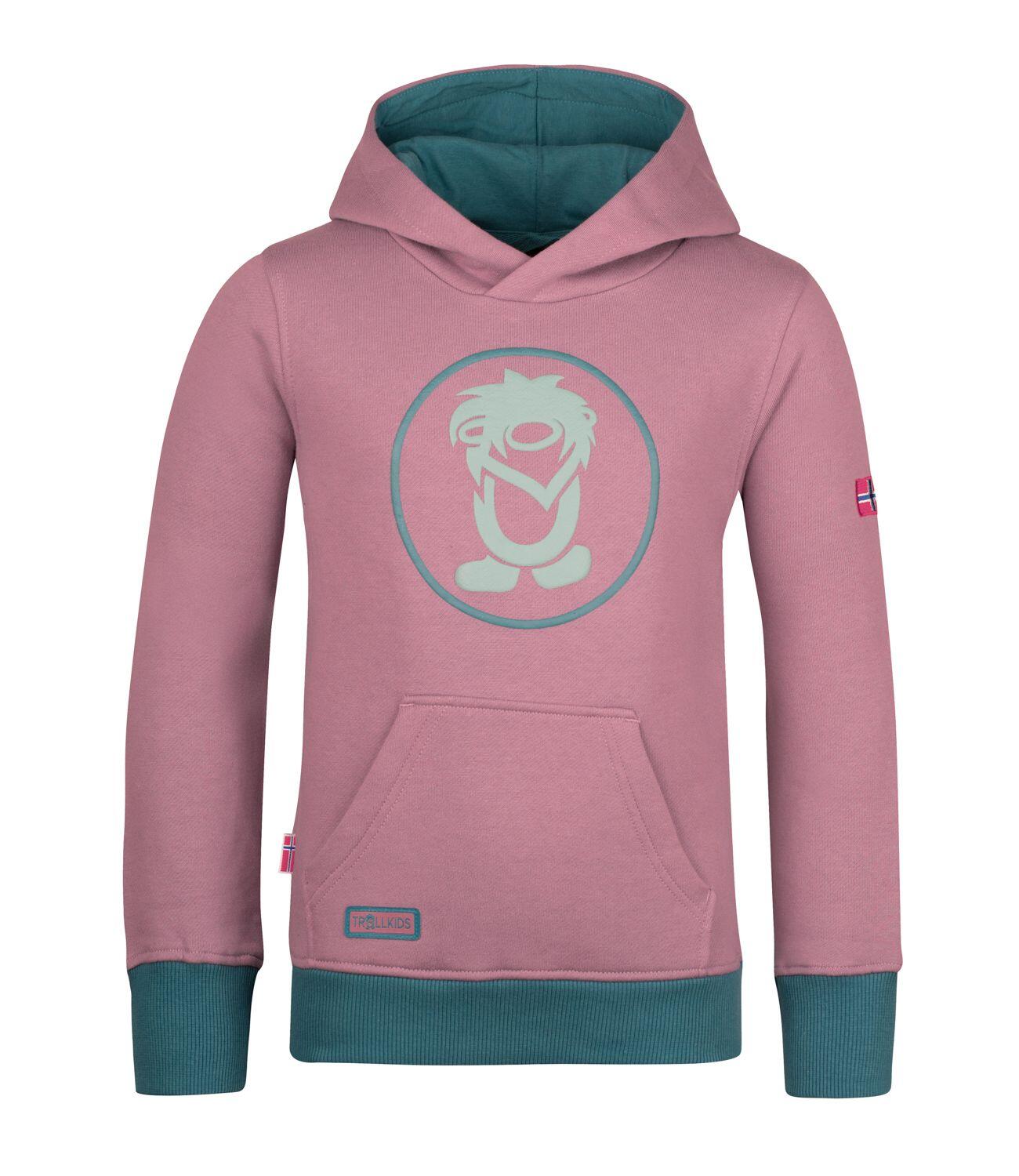 Hoodie Pullover mit Kapuze Troll Mystikblau/Hellorange | Decathlon