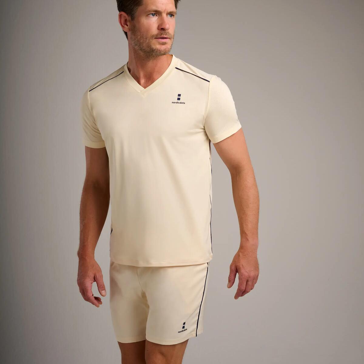 Men's Performance V-Tee Tennis/Padel Yellow Breeze - Decathlon