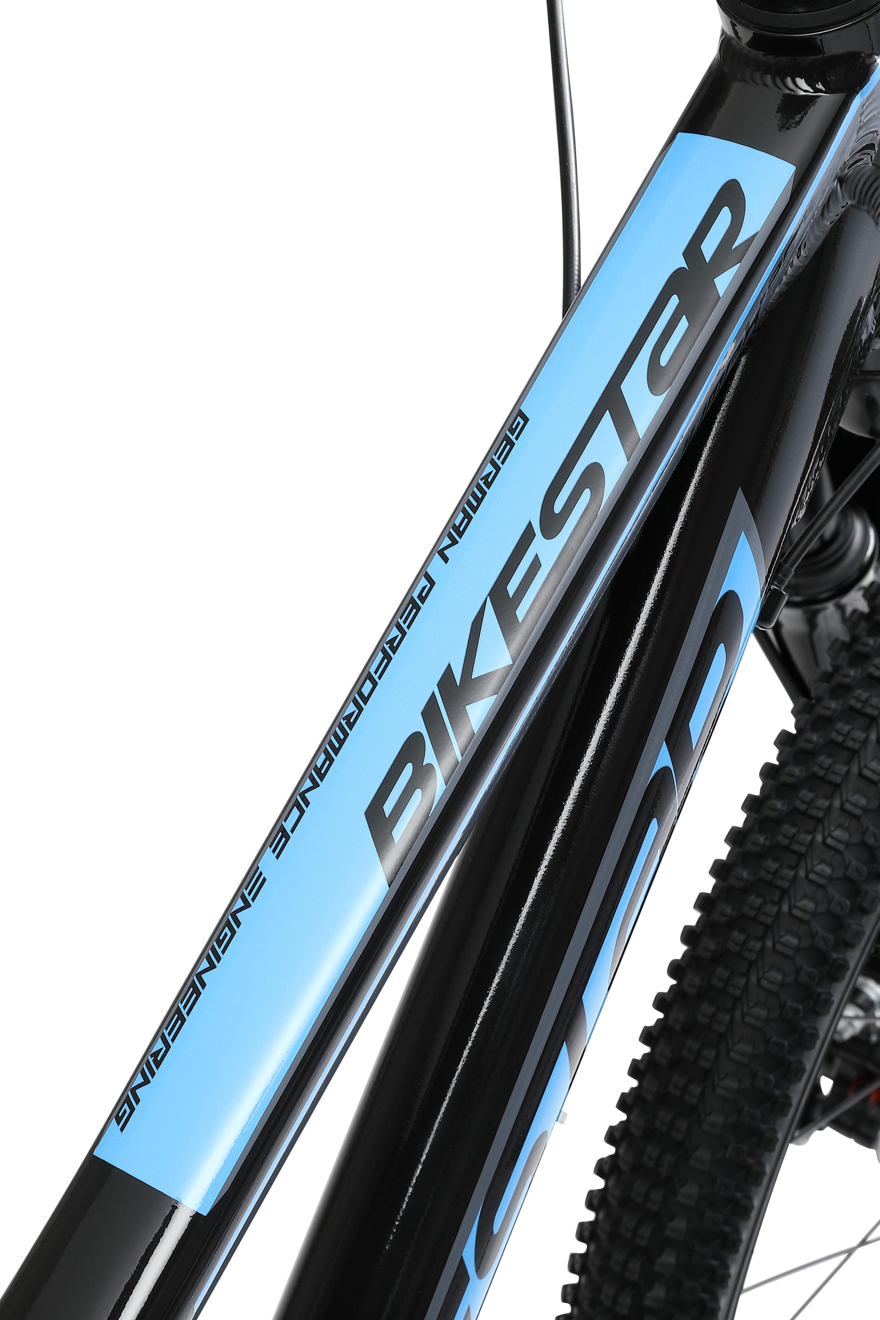 Bikestar 26 Zoll Hardtail Alu MTB, 21 Gang, schwarz/blau BIKESTAR ...