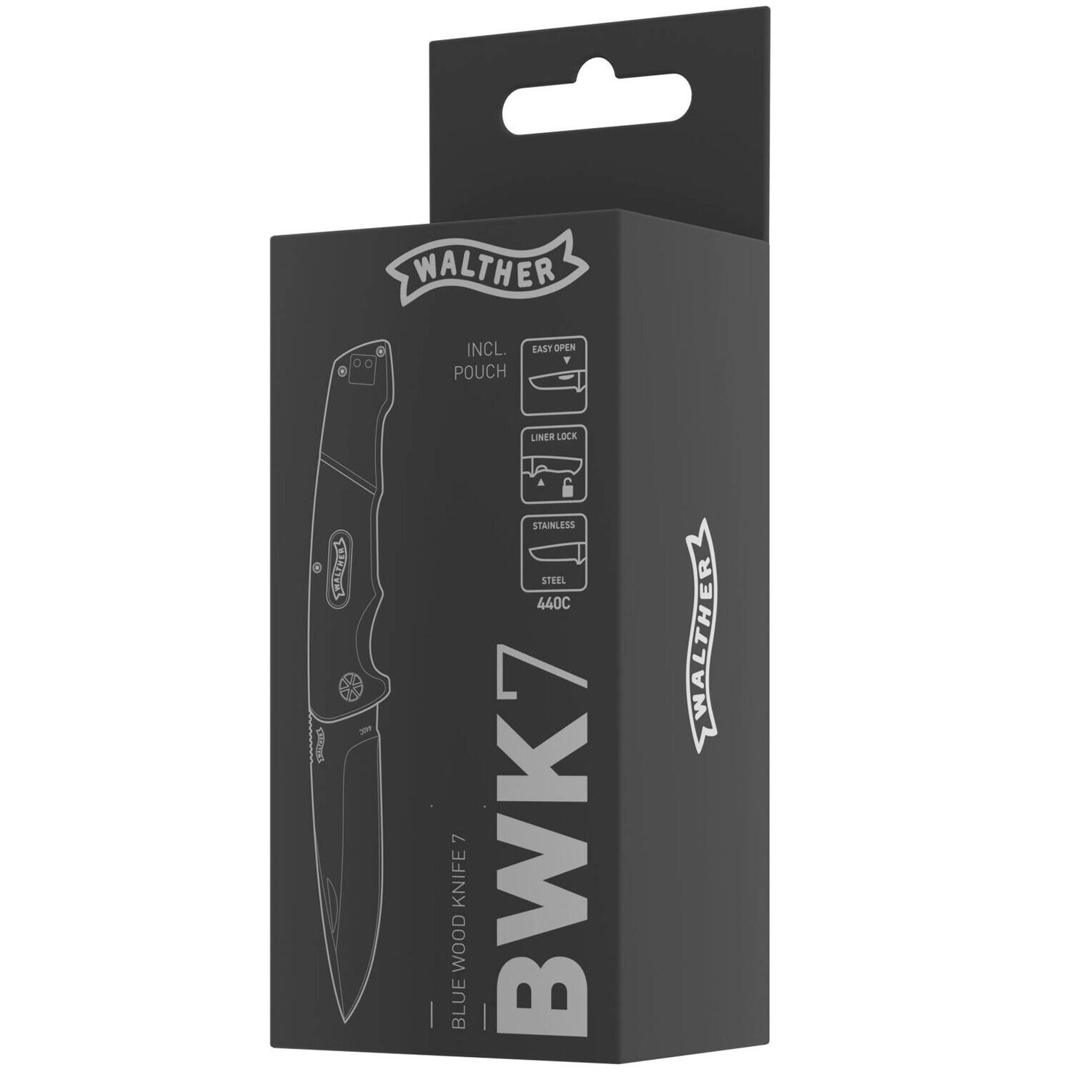 WALTHER Messer BWK 7 Blue Wood Knife WALTHER | Decathlon