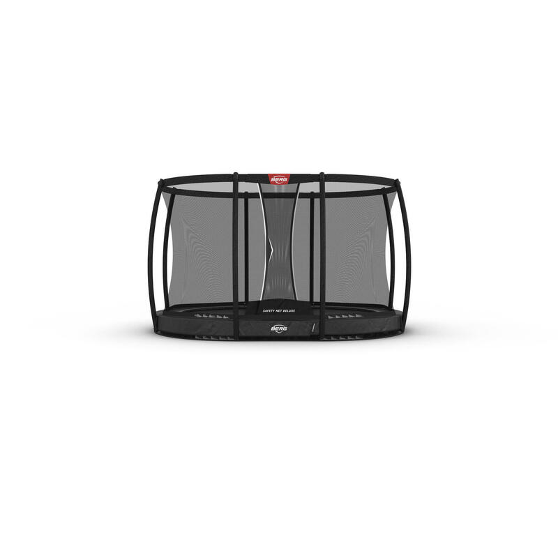 Trampoline BERG Champion InGround + Filet séc. Ovale 350x250 Gris anthr ...