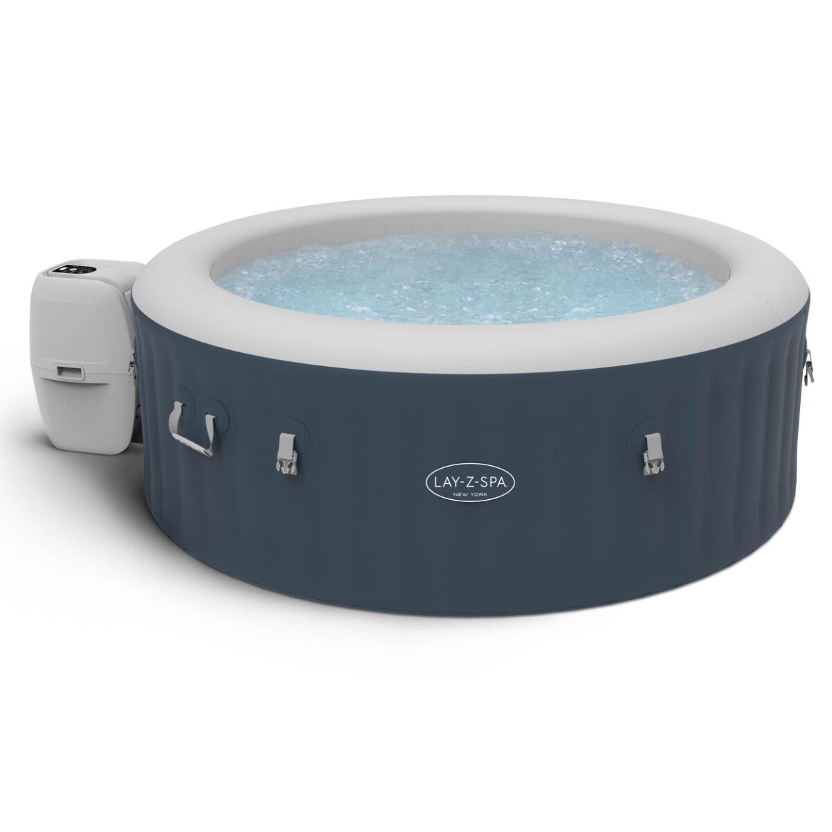 Lay-Z-Spa New York AirJet Hot Tub | 6 Person Energy Saving Spa Lay-Z ...