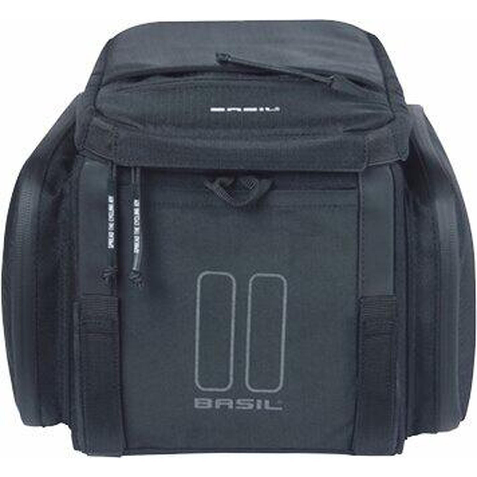 Sacoche porte-bagages Basil Move 10-26L noir polyester recyclé BASIL ...