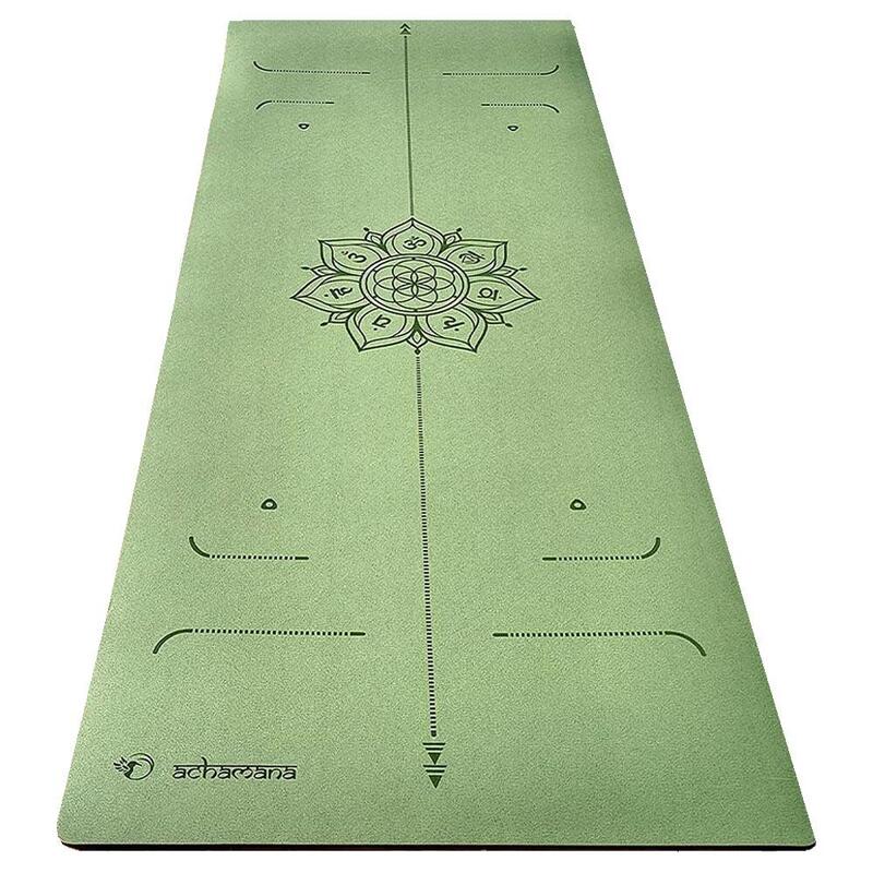 Tapis yoga PU nouvelle génération ultra antidérapant 6mm 7 chakras vert ...