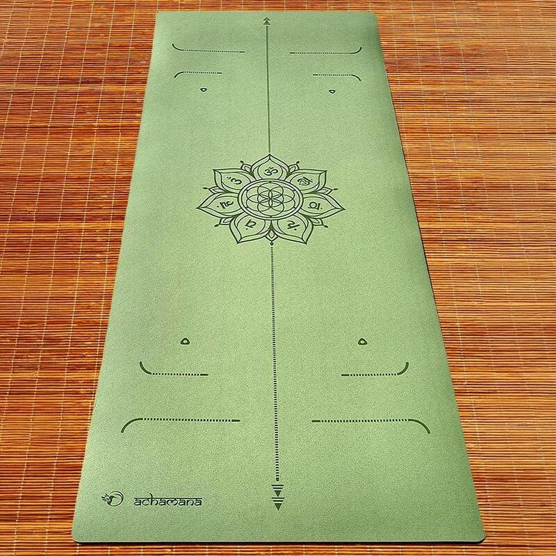 Tapis yoga PU nouvelle génération ultra antidérapant 6mm 7 chakras vert ...