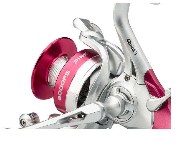 Moulinet à tambour libre DAM Quick 1 Pink 6000 FS pour la pêche à la ...