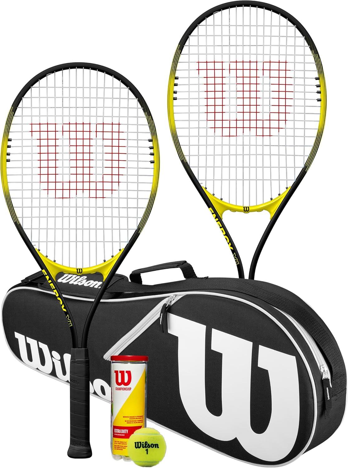 Wilson Energy XL Tennis Racket Twin Set, Advantage Bag and Balls WILSON ...