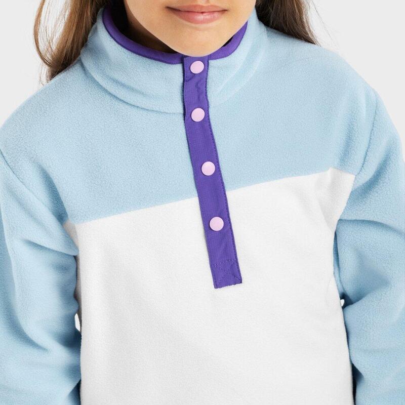 Dívč silná fleecová mikina Charm-G Modrá SIROKO - Decathlon