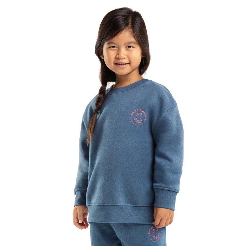 SIROKO - Kids Lifestyle Girls’ crew neck sweatshirt Glob-G Blue | Decathlon