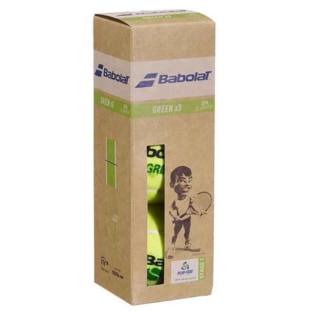 Babolat Stage 1 Green Tennis Balls - 3 Ball Tube BABOLAT | Decathlon