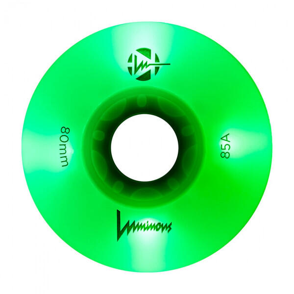 LUMINOUS Roue Inline 85A Blanc Phosphorescent (Led Vert)[x4] LUMINOUS ...
