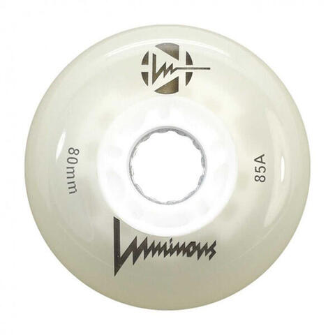 LUMINOUS Roue Inline 85A Blanc Phosphorescent (Led Vert)[x4] LUMINOUS ...