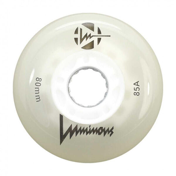 LUMINOUS Roue Inline 85A Blanc Phosphorescent (Led Vert)[x4] LUMINOUS ...