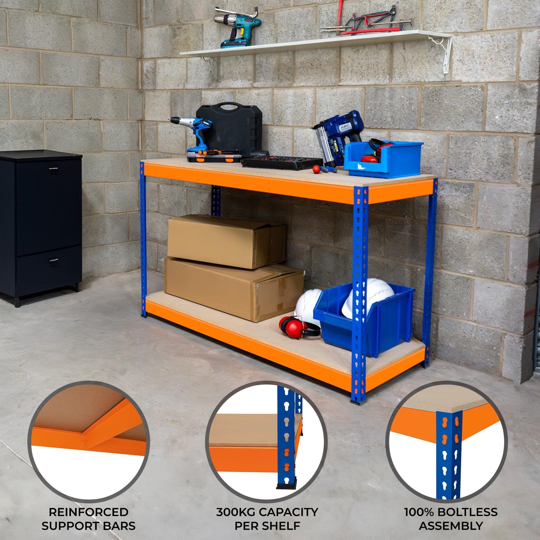 S-Rax 2 Tier Workbench - 120cm x 45cm x 90cm MONSTER | Decathlon
