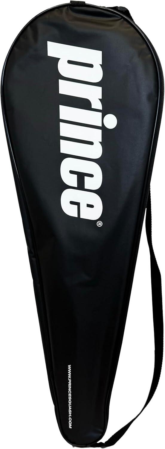 Prince Rebel 975 O3 Squash Racket, Cover and 3 Double Yellow Dot Balls ...