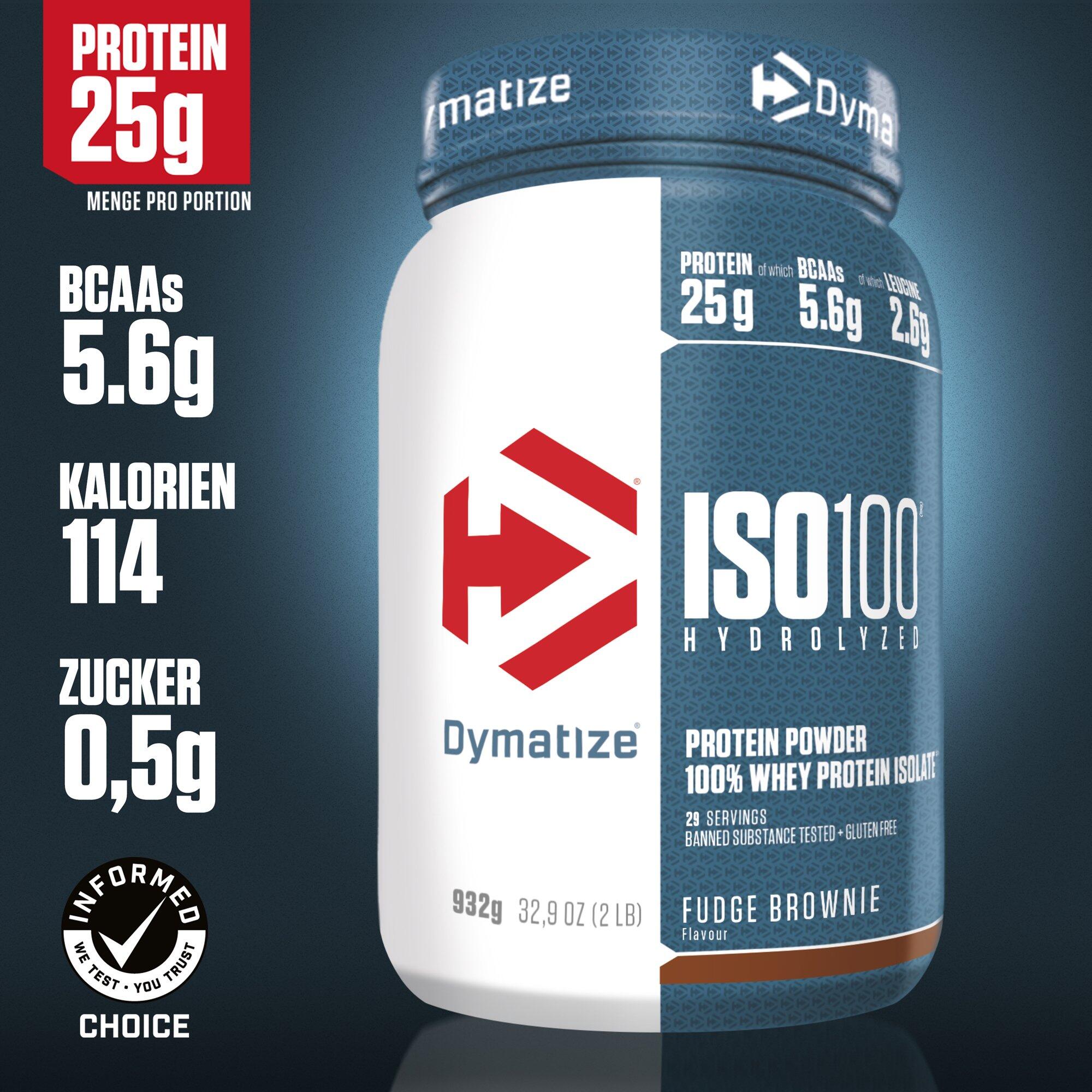 ISO 100 Hydrolyzed 932g Fudge Brownie DYMATIZE | Decathlon