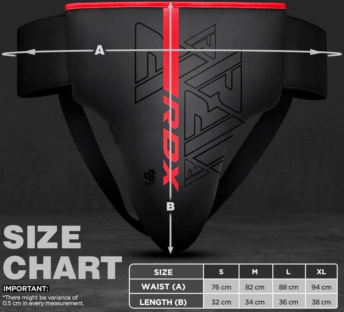 Groin Guard Rex F6 Matte Red-S RDX SPORTS | Decathlon