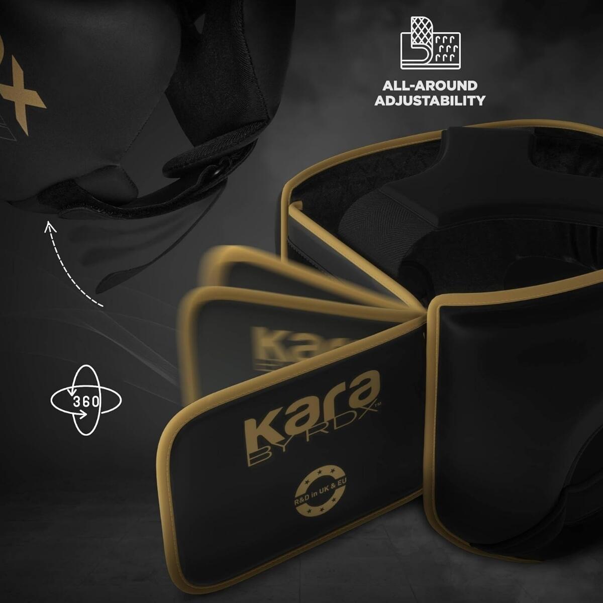 RDX F6 KARA Boxing Headguard Maya Hide Leather Black M RDX SPORTS ...